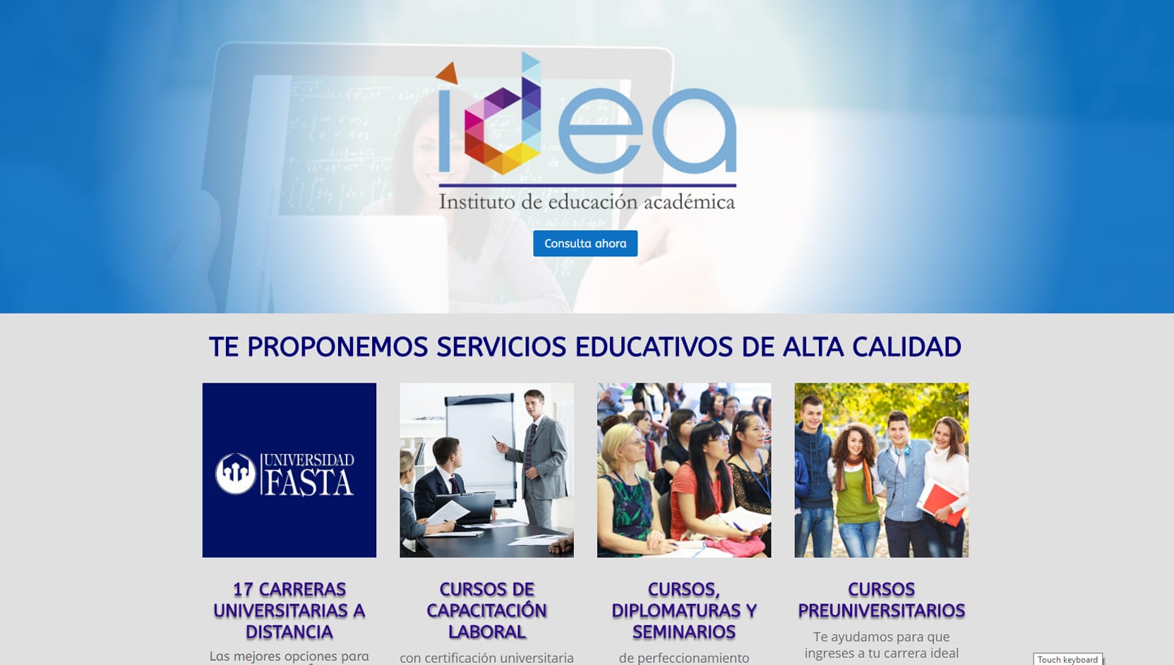 Diseño Web Instituto Idea. - Aloclick